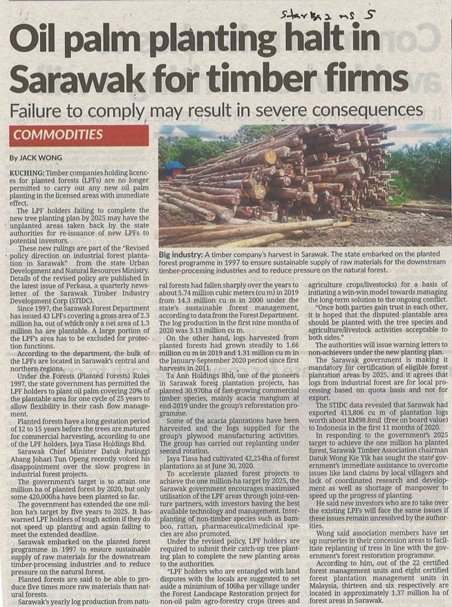 Laman Web Rasmi KPK - KAYU KAYAN: OIL PALM PLANTING HALT IN SARWAK FOR ... Laman Web Rasmi KPK - KAYU KAYAN: OIL PALM PLANTING HALT IN SARWAK FOR ...